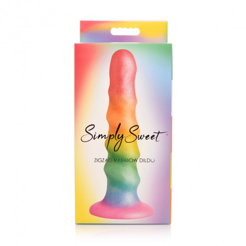 Simply Sweet 6 5 Zigzag Rainbow Dildo Sex Toys At Adult Empire