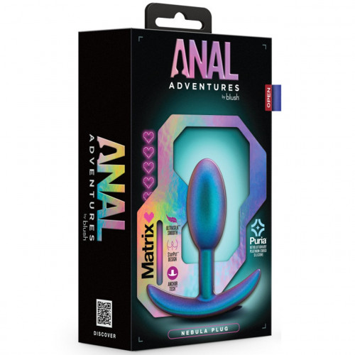 Anal Adventures Matric Nebula Ball Bearing Plug Lunar Blue Sex Toys And Adult Novelties