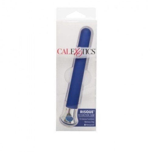10 Function Risque Slim Vibrator Blue Sex Toy Hotmovies