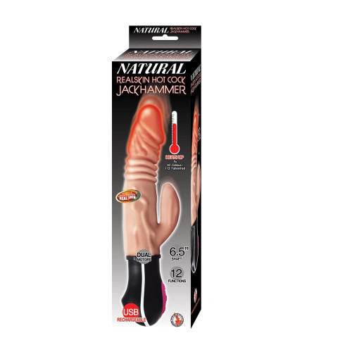 Natural Realskin Jackhammer Throbbing And Heating Rabbit Hot Cock Sex