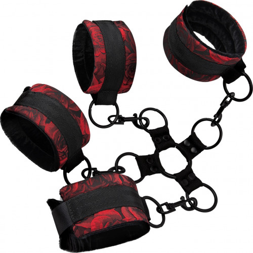 Secret Kisses Rosegasm 5 Piece Hogtie Set With Blindfold Sex Toy