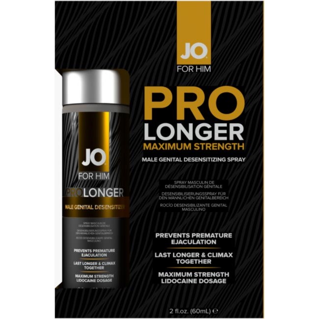 Jo Prolonger Male Genital Desensitizer Spray With Lidocaine 2oz Sex