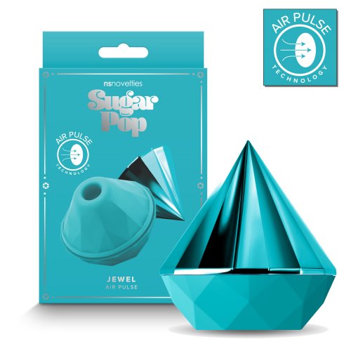 Sugar Pop Jewel Clit Suction Hand Held Vibe Teal Sex Toys At Adult Empire