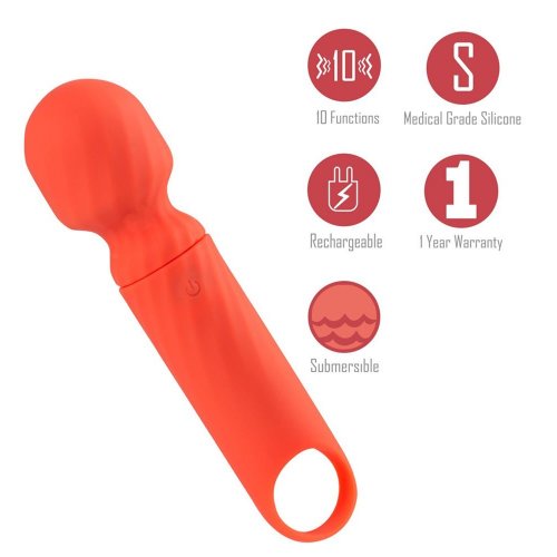 Maia Vibelite Dolly Rechargeable Mini Wand Orange Sex Toys At Adult Empire