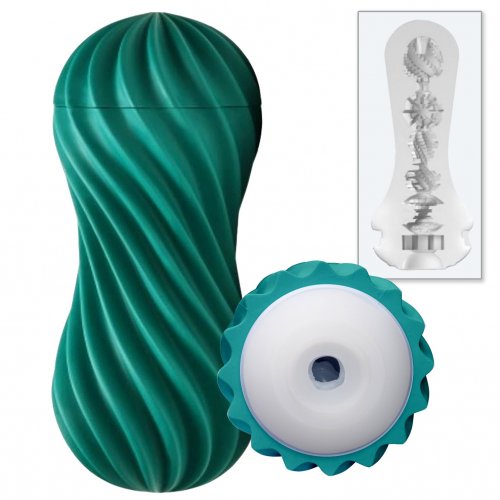 Tenga Flex Fizzy Green Masturbator Sex Toys At Adult Empire
