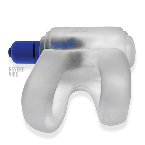 Hunkyjunk Revhammer Reverb Shaft Vibrating Cock Ring Clear Ice Sex Toys And Adult Novelties
