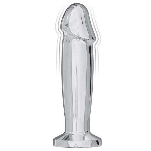 Ass Sation Remote Controlled Vibrating Metal Anal Ecstasy Plug Silver