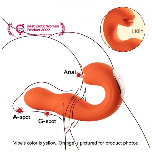 Joi Rotating Head G Spot Vibrator And Clit Licker Yellow Sex Toys
