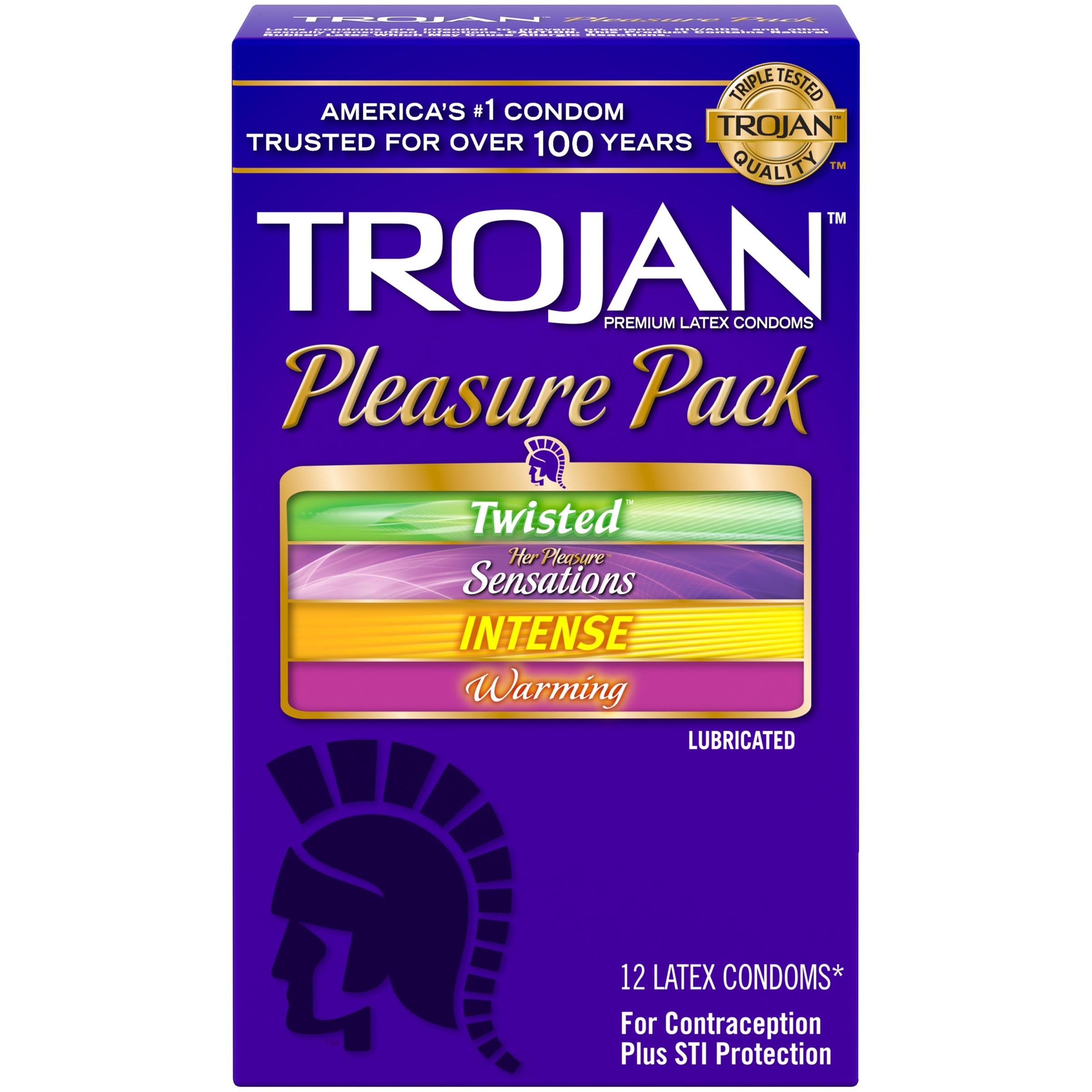 Trojan Pleasure Pack Lubricated 12 Pack Sex Toy Hotmovies