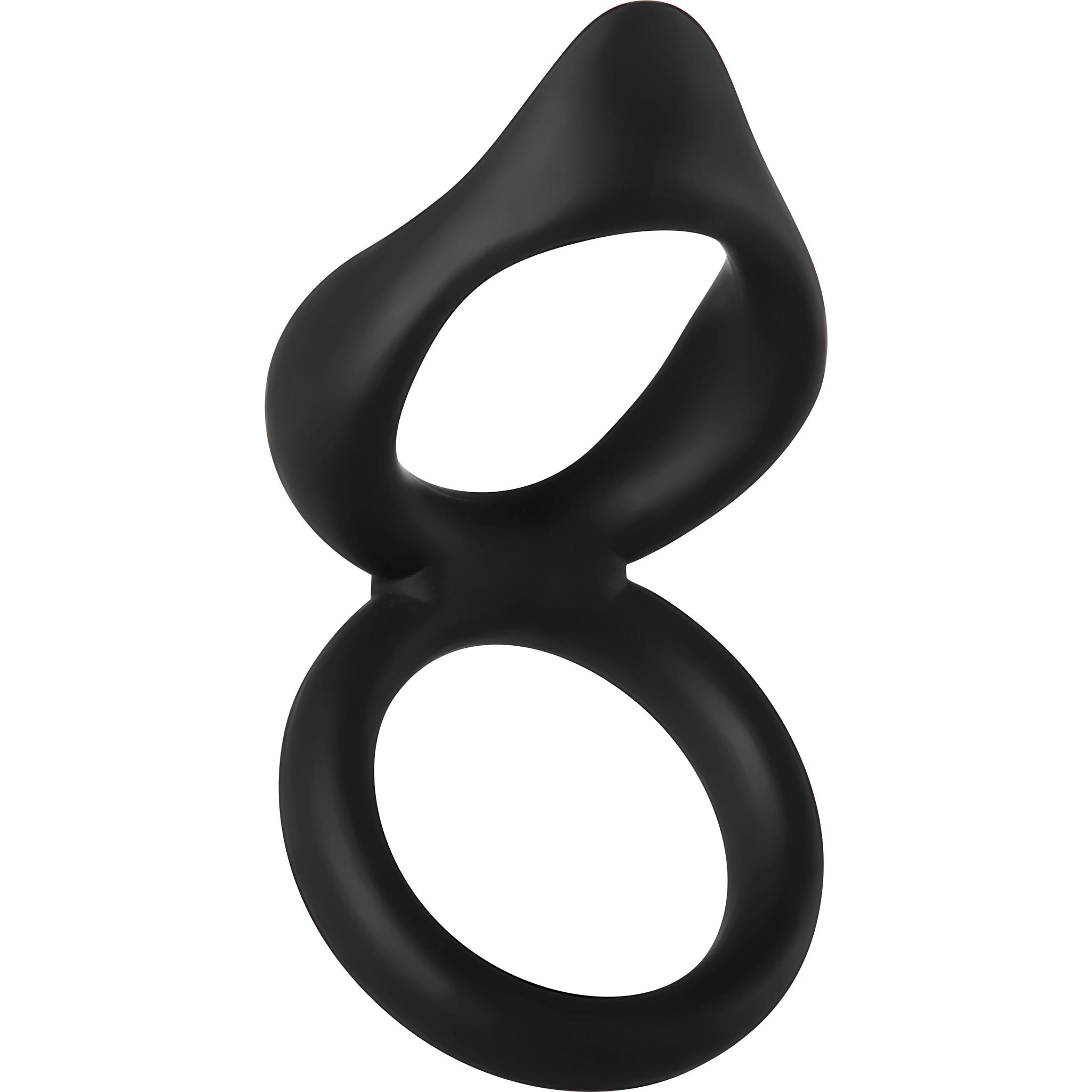 Adam And Eve Silicone Dual Ring Clitoral Tickler Black Sex Toy Hotmovies