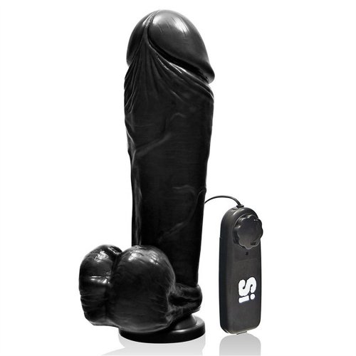Si Novelties Vibrating 10 Thick Cock With Balls Black Sex Toys At Adult Empire