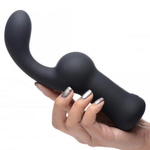 Master Series Pleaser Hook 10x Silicone Rechargeable Anal Vibrator Black Sex Toys At Adult