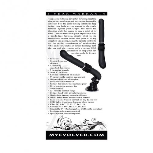 Evolved G Thruster G Spot Thrusting Vibrator Black Sex Toys At