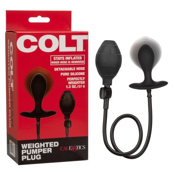 Colt Weighted Pumper Inflatable Plug With Removable Hose Sex Toy