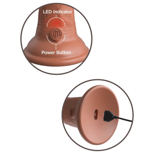 King Cock Elite 6 Dual Density Vibrating Silicone Cock Tan Sex