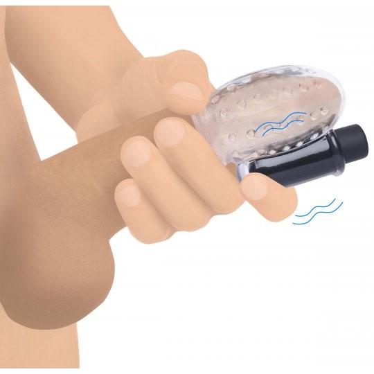 Trinity 28 Function Rechargeable Penis Head Teaser With Remote Sex Toy