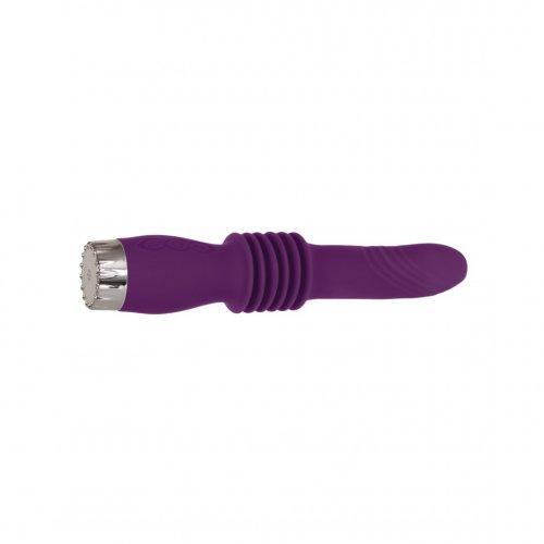 Adam And Eve Deep Love Thrusting Silicone Rechargeable Wand Purple