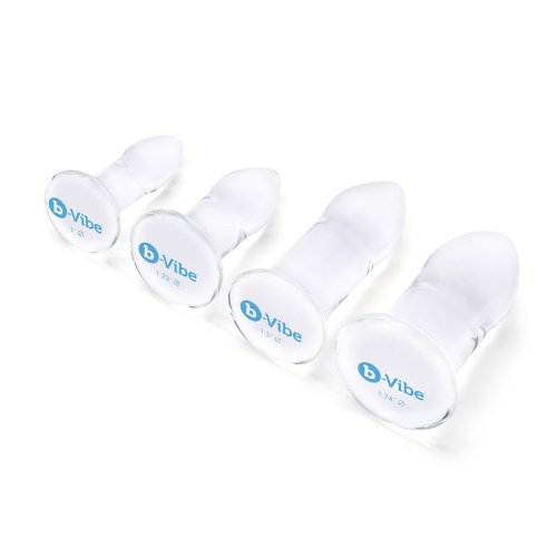 B Vibe Glass Anal Dilators Set Clear Sex Toys At Adult Empire