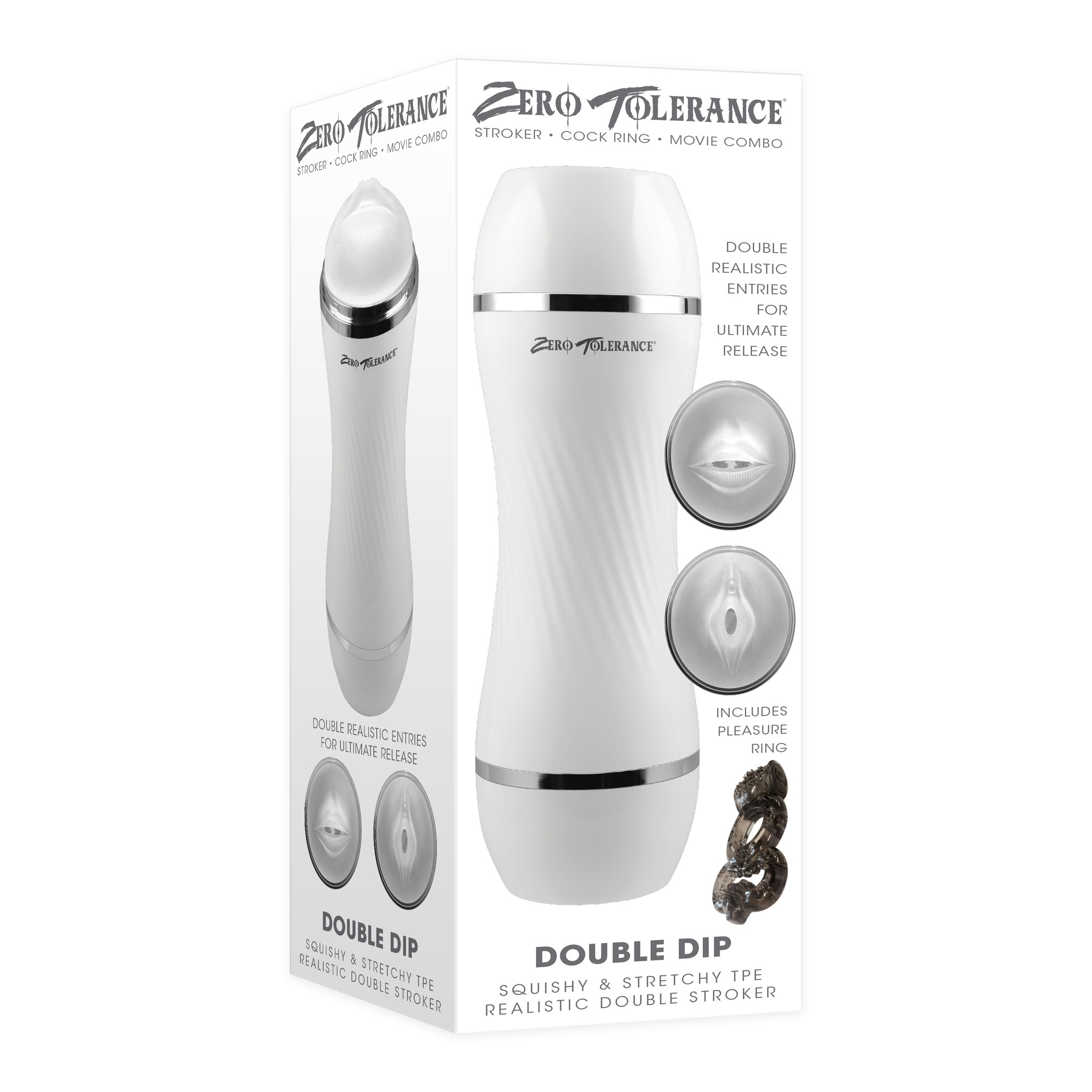 Zero Tolerance Double Dip Double Sided Mouth And Vagina Stroker Sex Toy