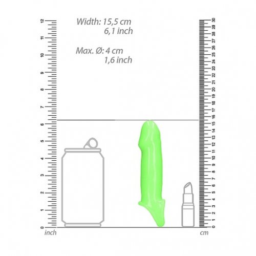Shots Ouch Smooth Thick Stretchy Penis Sleeve Glow In The Dark Sex
