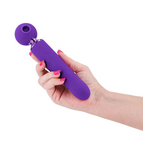 Revel Fae Double Sided Wand With Thrusting And Throbbing Air Pulse Clit
