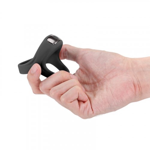 Renegade Emperor Vibrating Silicone Cock And Ball Ring Black Sex Toys