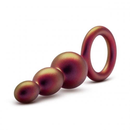Anal Adventures Matrix Beaded Loop Silicone Plug Copper Sex Toy Hotmovies