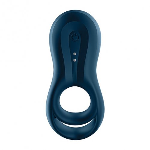 Satisfyer App Compatible Epic Vibrating Duo Ring Dark Blue Sex Toys And Adult Novelties
