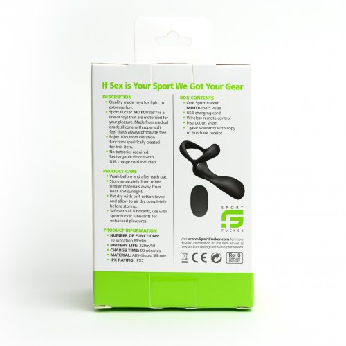 Sport Fucker Motovibe Pulse Cock Ring Black Sex Toys And Adult