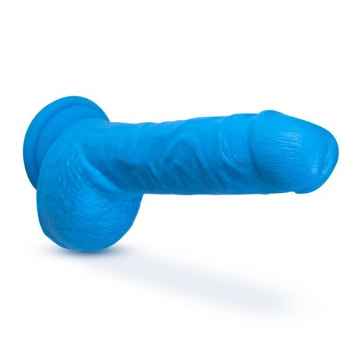 Neo 9 Dual Density Suction Cup Didldo Neon Blue Sex Toys At Adult Empire