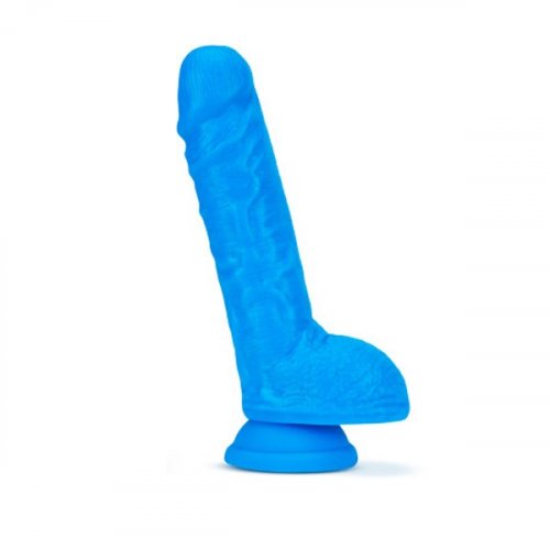 Neo 9 Dual Density Suction Cup Didldo Neon Blue Sex Toys At Adult Empire