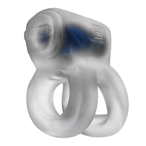Hunkyjunk Revhammer Reverb Shaft Vibrating Cock Ring Clear Ice Sex Toys And Adult Novelties