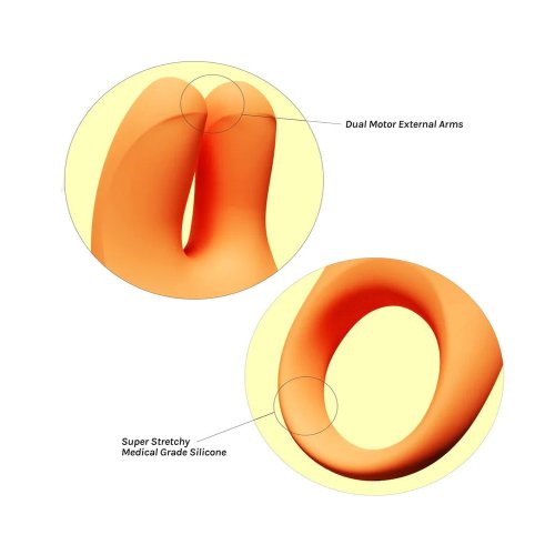 Vush Orb Couples Pleasure Ring Orange Sex Toys At Adult Empire