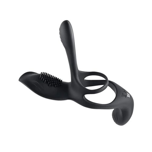 Playboy Pleasures The 3 Way Cock Ring With Remote Black Sex Toy 9522