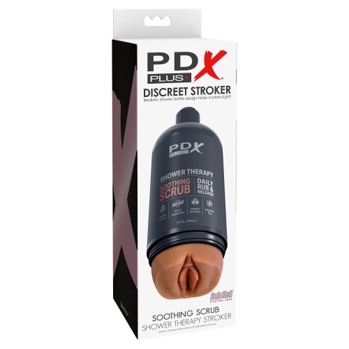 Pdx Plus Shower Therapy Soothing Scrub Tan Discreet Vagina Stroker