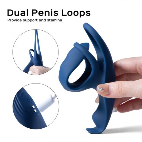 Blue Fox Vibrating Remote Controlled Girth Enhancer Penis Sleeve Blue Sex Toys At Adult Empire