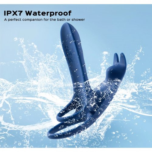Blue Fox Vibrating Remote Controlled Girth Enhancer Penis Sleeve Blue Sex Toy Hotmovies 