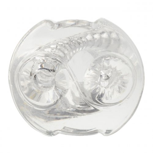 Cyclone Dual Ribbed Stroker Clear Sex Toy Hotmovies