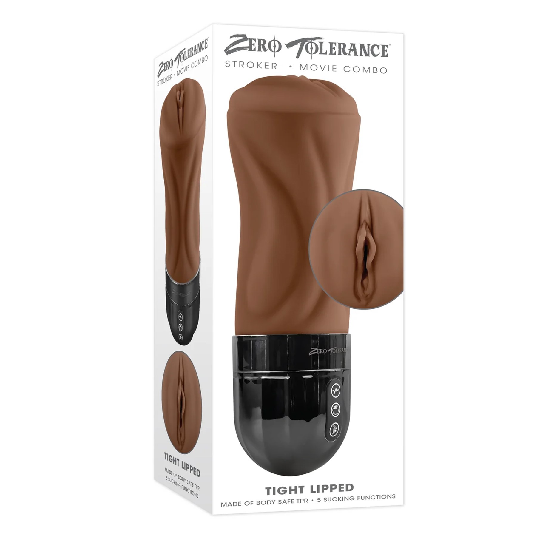 Zero Tolerance Tight Lipped Vibrating Vagina Stroker Dark Sex Toy