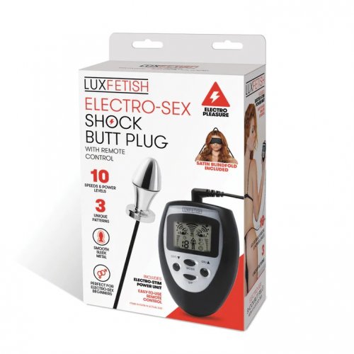 Lux Fetish Electro Sex Shock Butt Plug With Remote Control Sex Toy Hotmovies