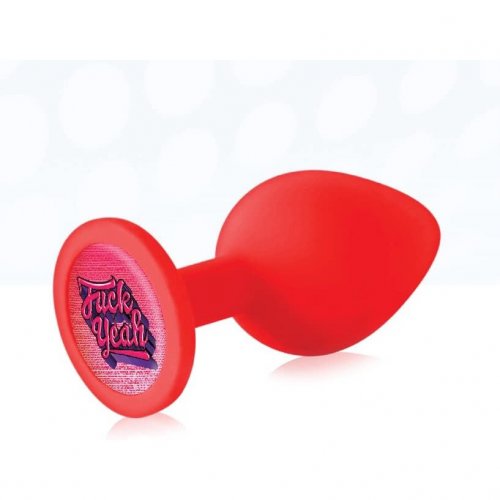 The 9s Booty Calls Fuck Yeah Silicone Butt Plug Red Sex Toys At Adult Empire