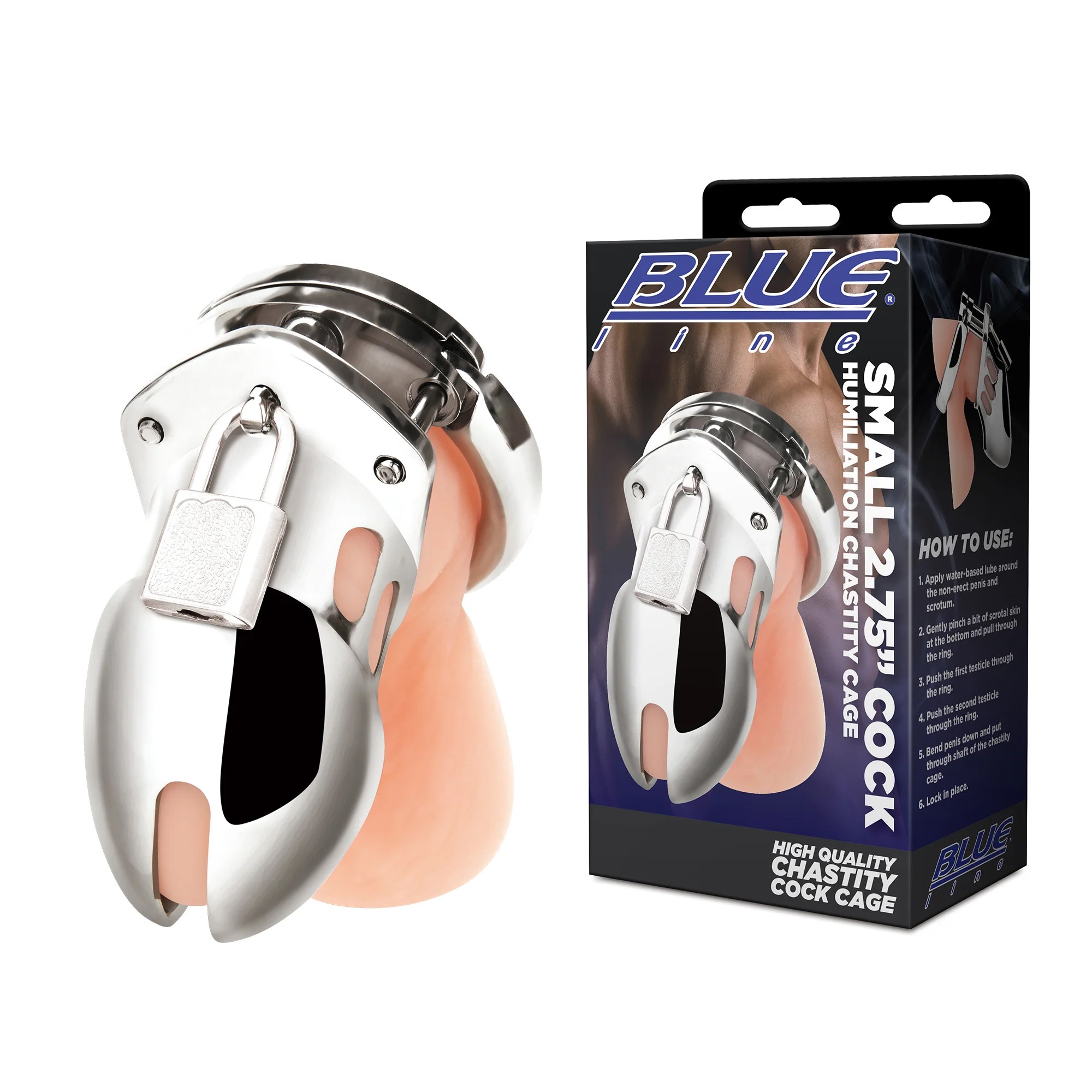 Blue Line Small Cock Humiliation Chastity Cage Sex Toy Hotmovies
