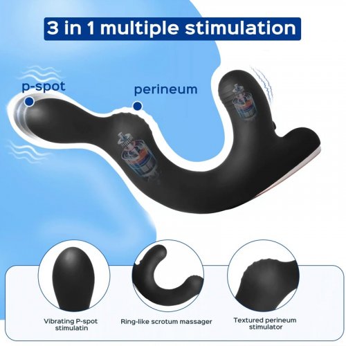Rocky Versatile Vibrating Perineum Scrotum Stimulator Prostate Massager 0051