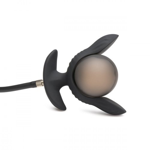 Master Series Dark Pearl Inflatable Vibrating Remote Controlled Butt 2895