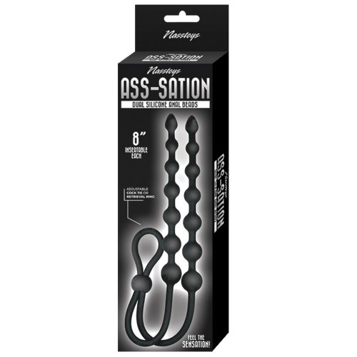 Ass Sation Dual Silicone Anal Beads With Cock Tie Sex Toy Hotmovies