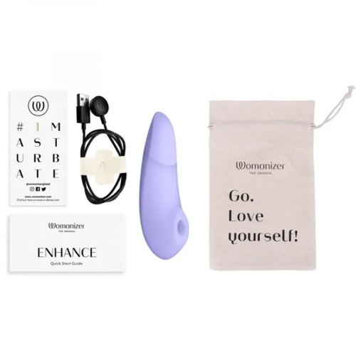 Womanizer Enhance 2 In 1 Pleasure Air And Vibrations Clitoral Stimulator Lilac Sex Toys At