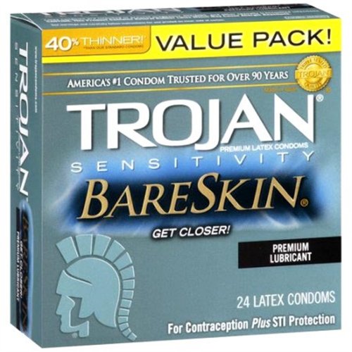 Trojan Sensitivity Bareskin Condoms 24 Pack Sex Toy Hotmovies