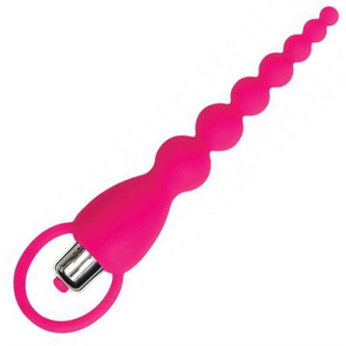 Adam And Eve Booty Bliss Silicone Vibrating Beads Pink Sex Toy Hotmovies