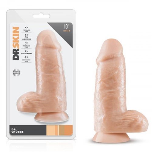 Dr Skin 10 Dr Chubbs Dildo Vanilla Beige Sex Toy Hotmovies