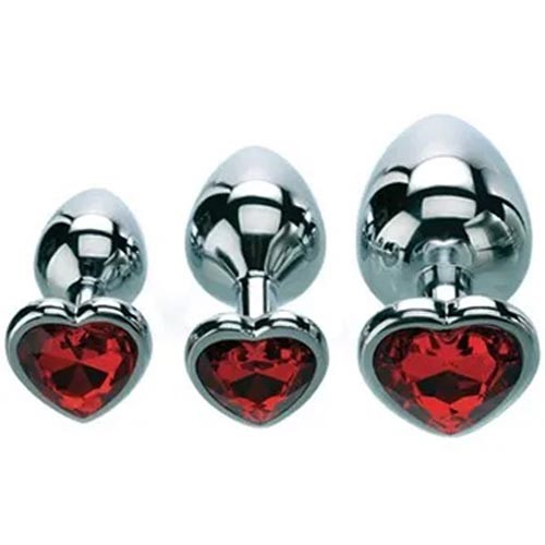 Red Hearts Anal Trainer Kit Sex Toy Hotmovies
